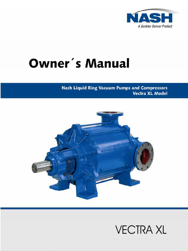 Vectra XL Pump Operation Manual | PDF | Pump | Technology & Engineering
