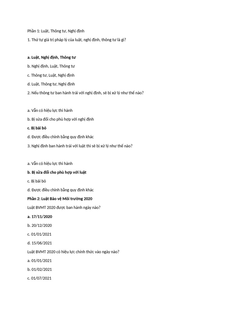 Trắc nghiệm 70 câu | PDF