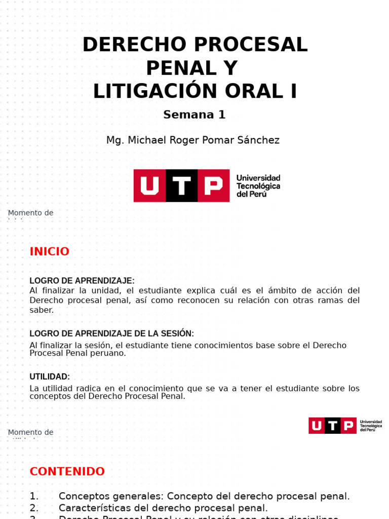 Semana 01 - DPP I | PDF | Ley procesal | Jurisdicción