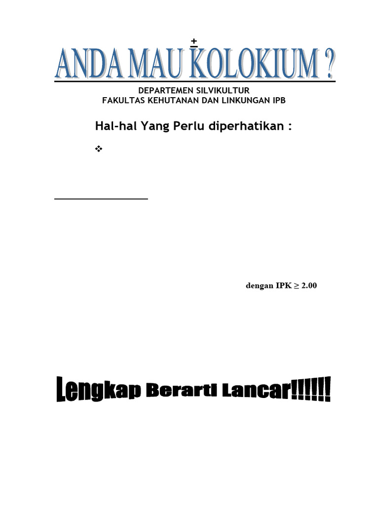 Formulir Kolokium | PDF