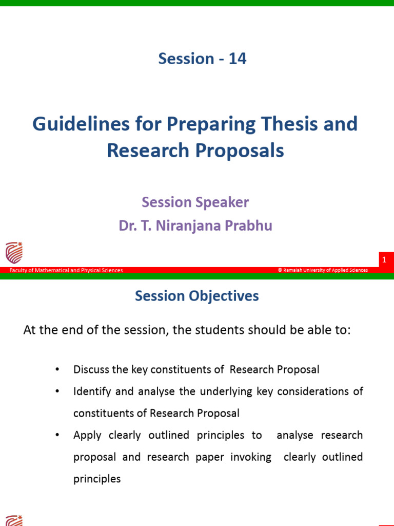 RIC601 - Session 14 Guidelines For Preparing Research Proposal - TNP | PDF RIC601 - Session 14 Guidelines For Preparing Research Proposal - TNP | PDF