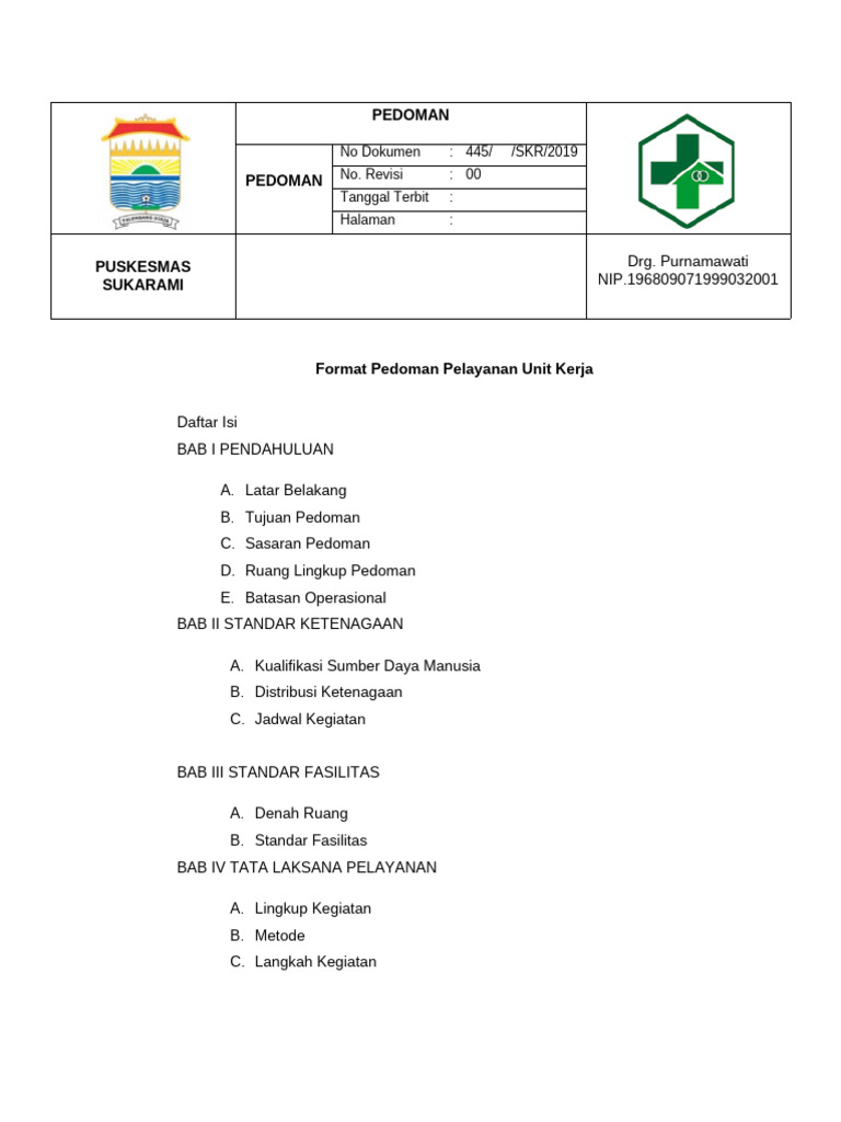 Format Pedoman | PDF
