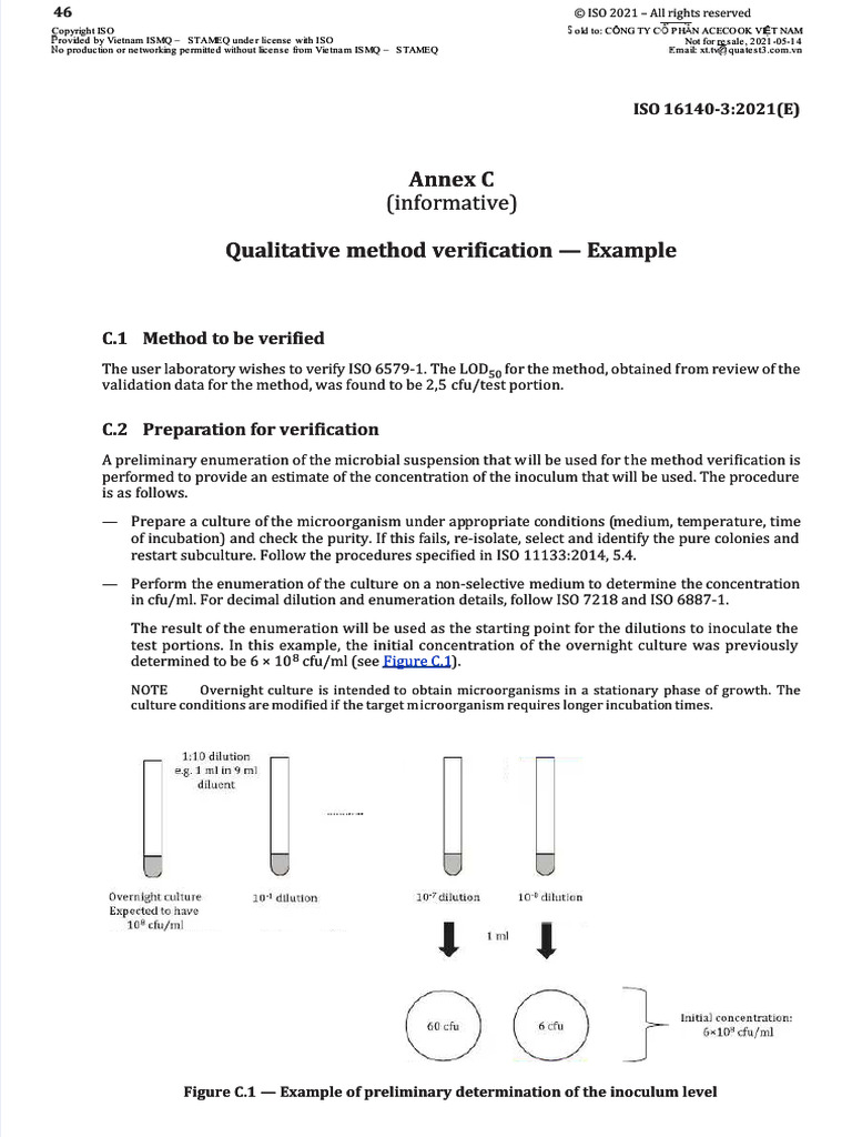 ST009 - ISO 16140-3-2021 (Annex C) | PDF