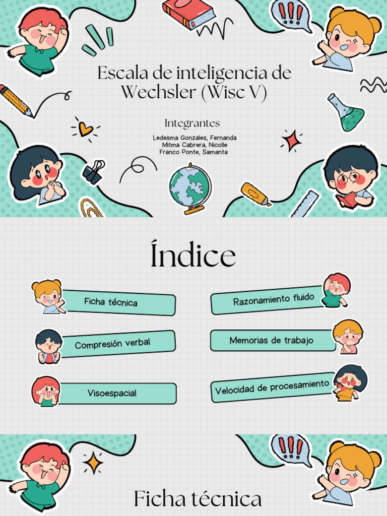 Escala de Inteligencia de Wechsler (WISC-V) | PDF