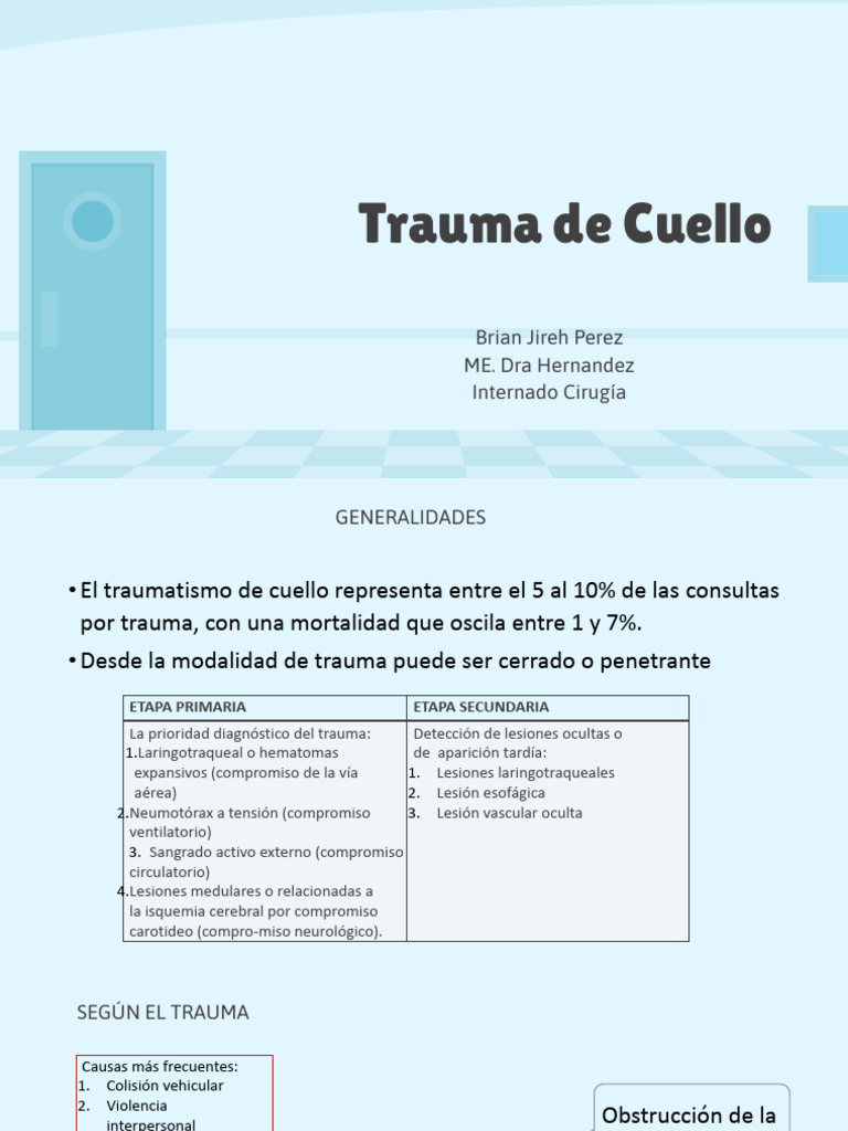 Trauma de Cuello BJPS | PDF