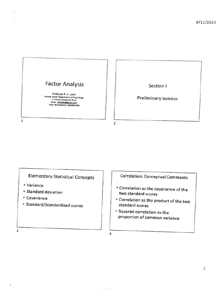 Factor Analysis | PDF