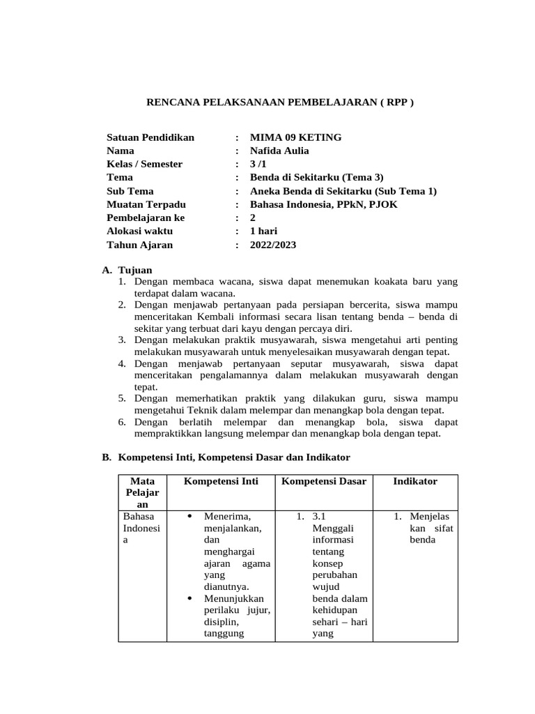 Rpp. PPL-2 (Tema 3 Sub 1 Pem 2) | PDF