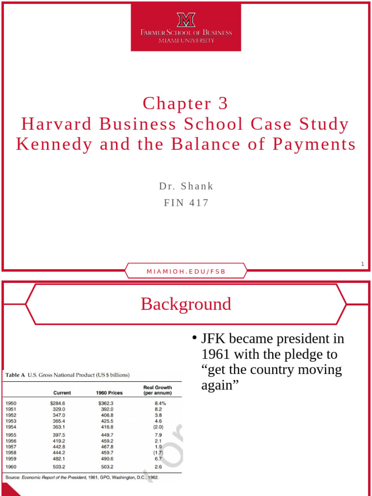 Chapter 3 Kennedy and The Balance of Payments | PDF
