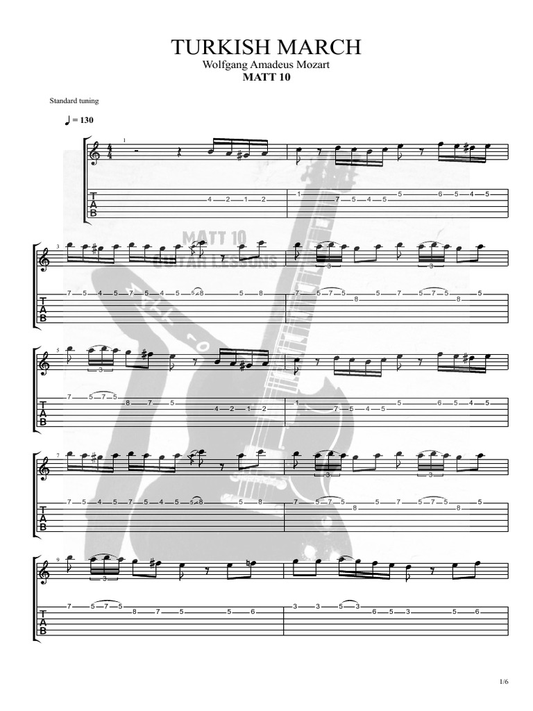 Piano Sheet for Turkish March | PDF | Wolfgang Amadeus Mozart | Mozart ...