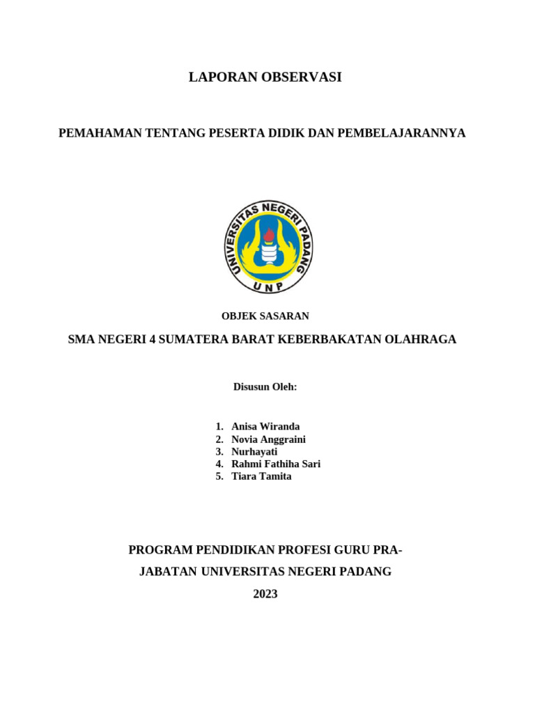Uts Lembar Observasi PPDB | PDF