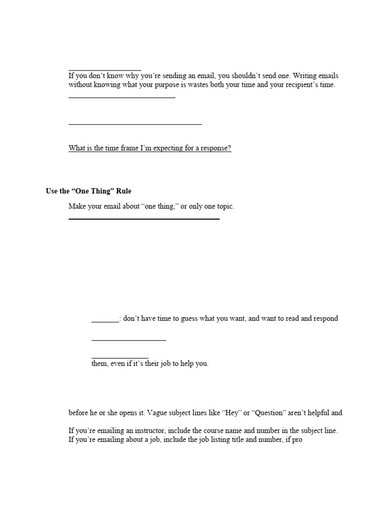 Guide To Writing Effective Emails | PDF