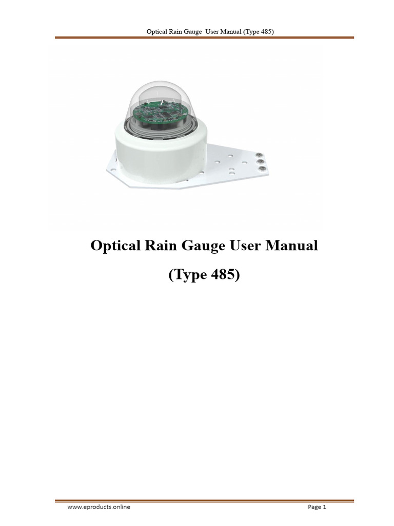 Optical Rain Gauge 485 Output | PDF