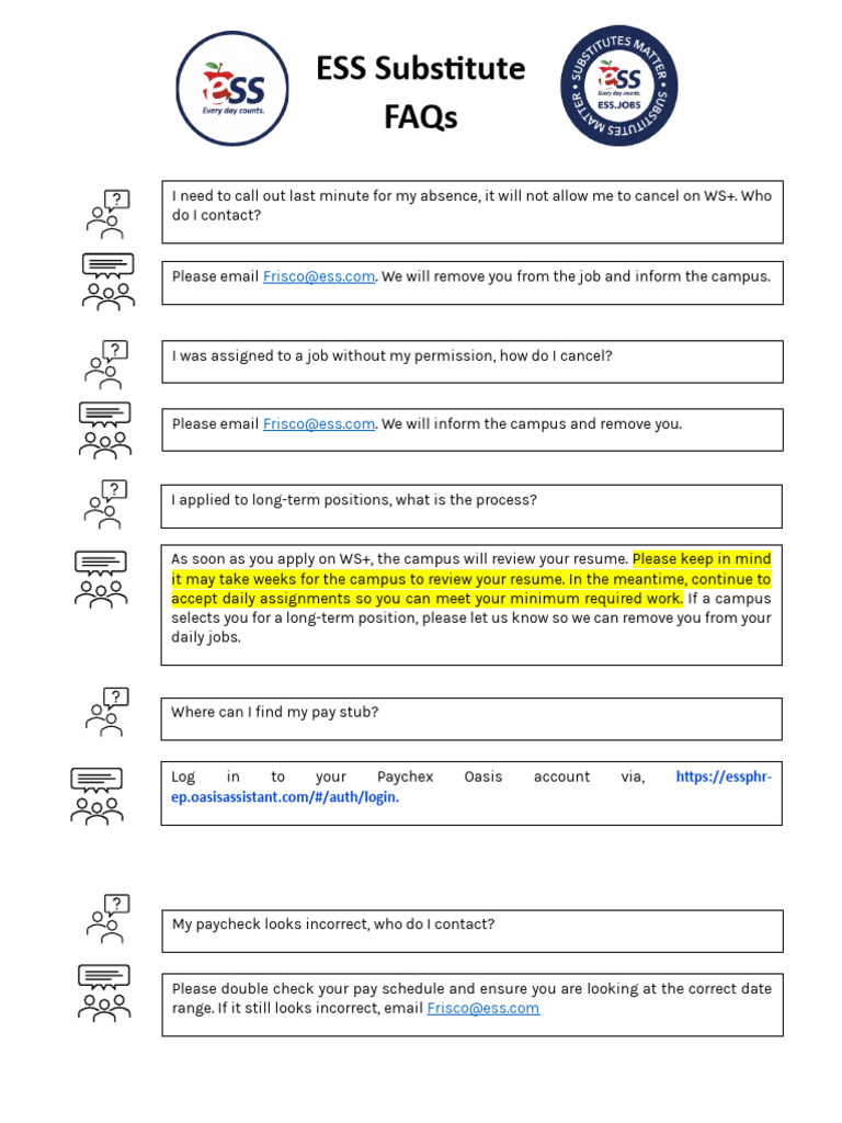 Ess Frisco Sub Faq | PDF