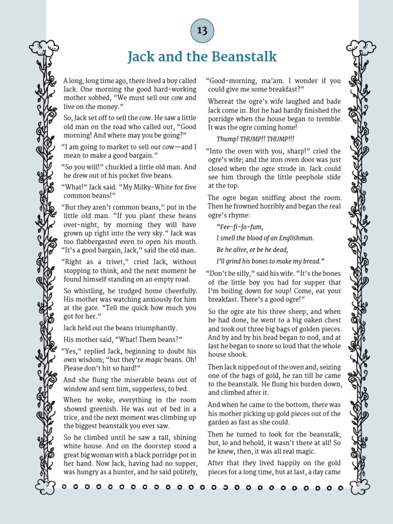 Jack's Adventures with the Ogre | PDF