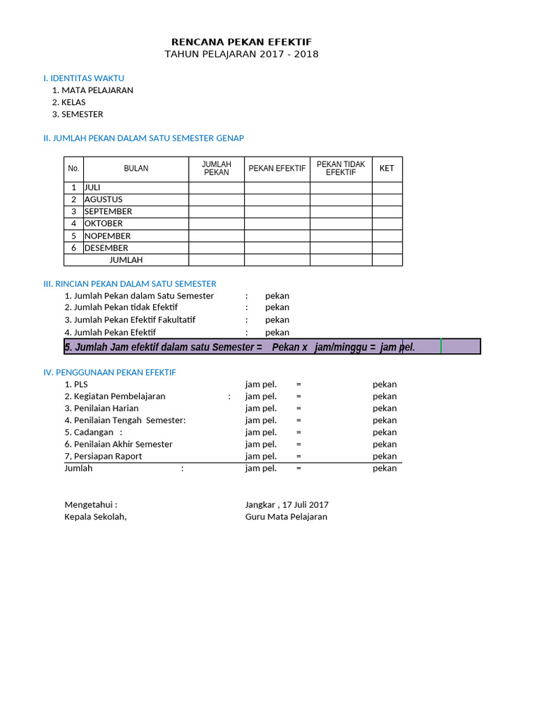 Rpe Ganjil 2017 - 2018 | PDF