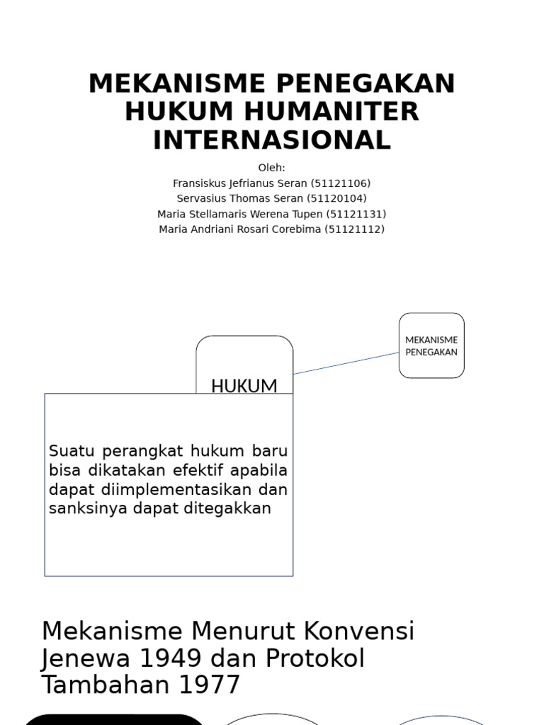 Mekanisme Penegakan Hukum Humaniter | PDF