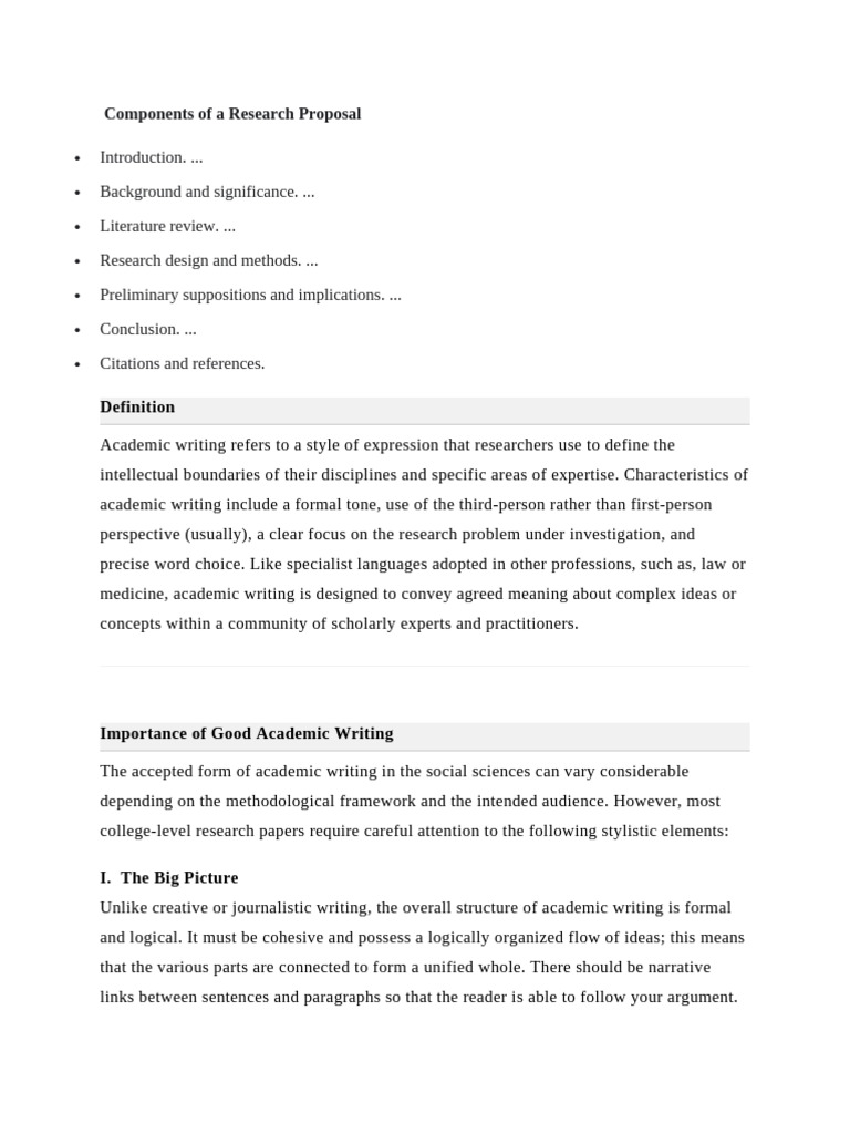 Components of A Research Proposal | PDF