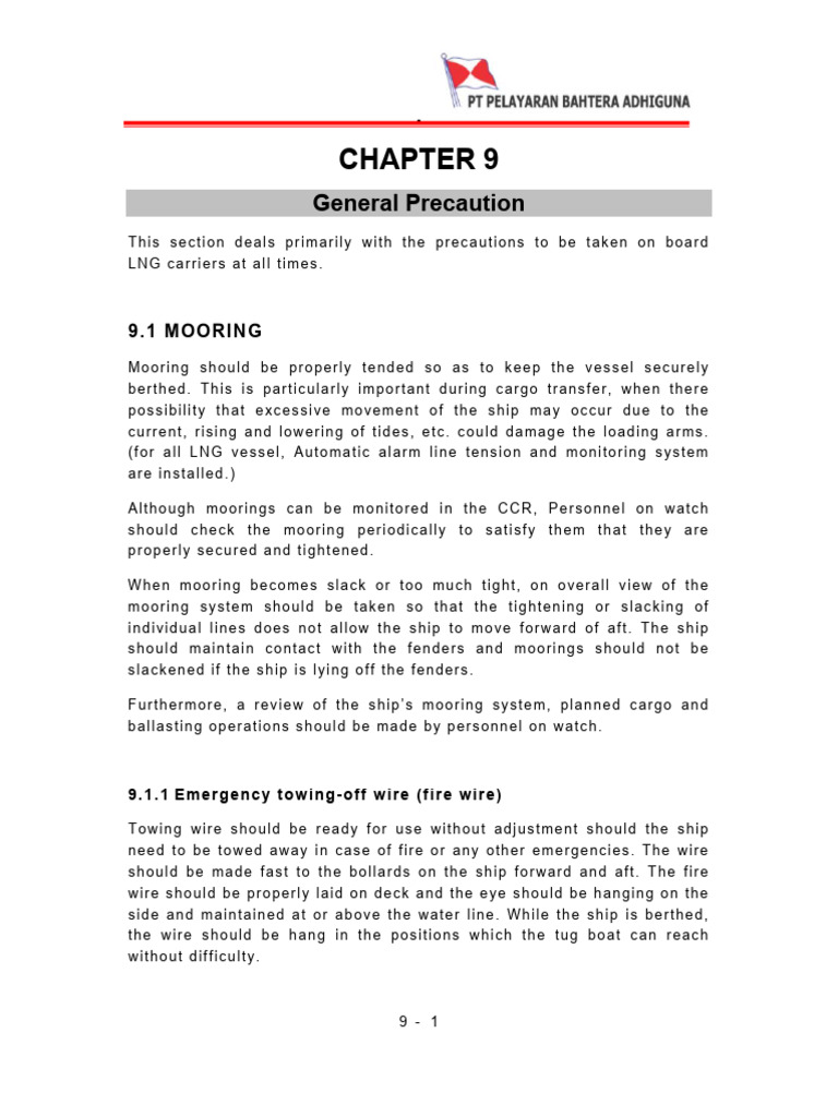 LNG Handouts Chapter 9 (General Precautions) - Done | PDF