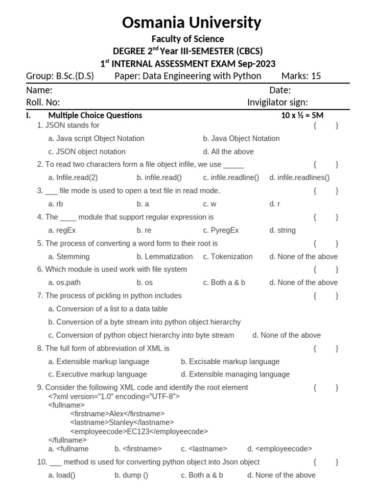 2 Data Science Data Engineering With Python 3sem Pdf Computer File Technology And Engineering 