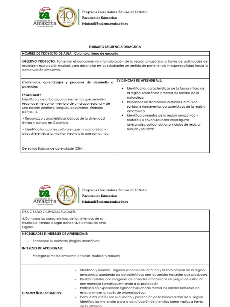 Secuencia Didact. 1 | PDF