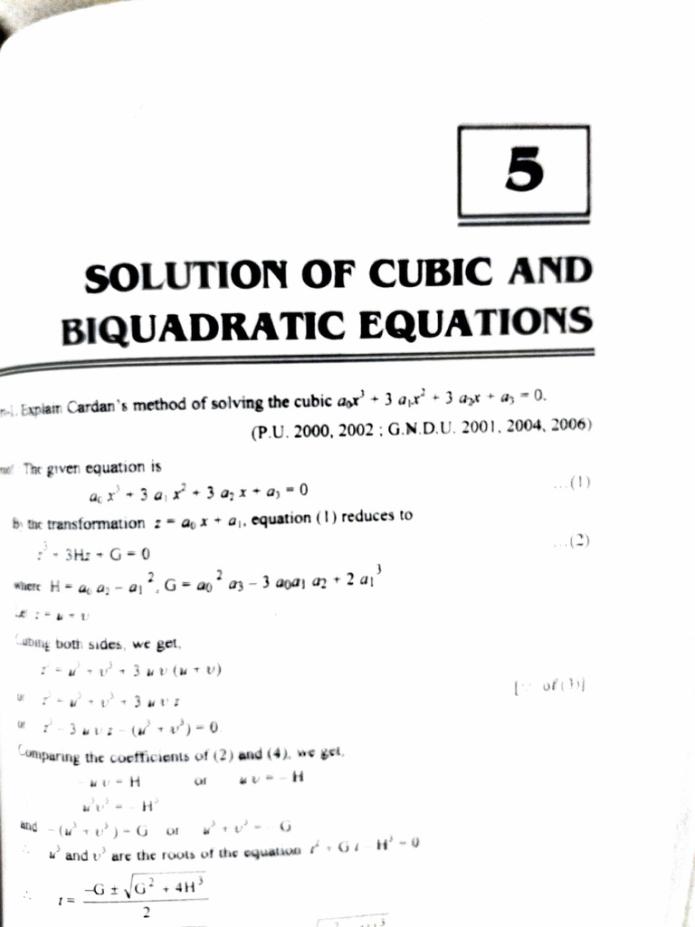 Solution For Quadric and Binomial Eq 5 | PDF