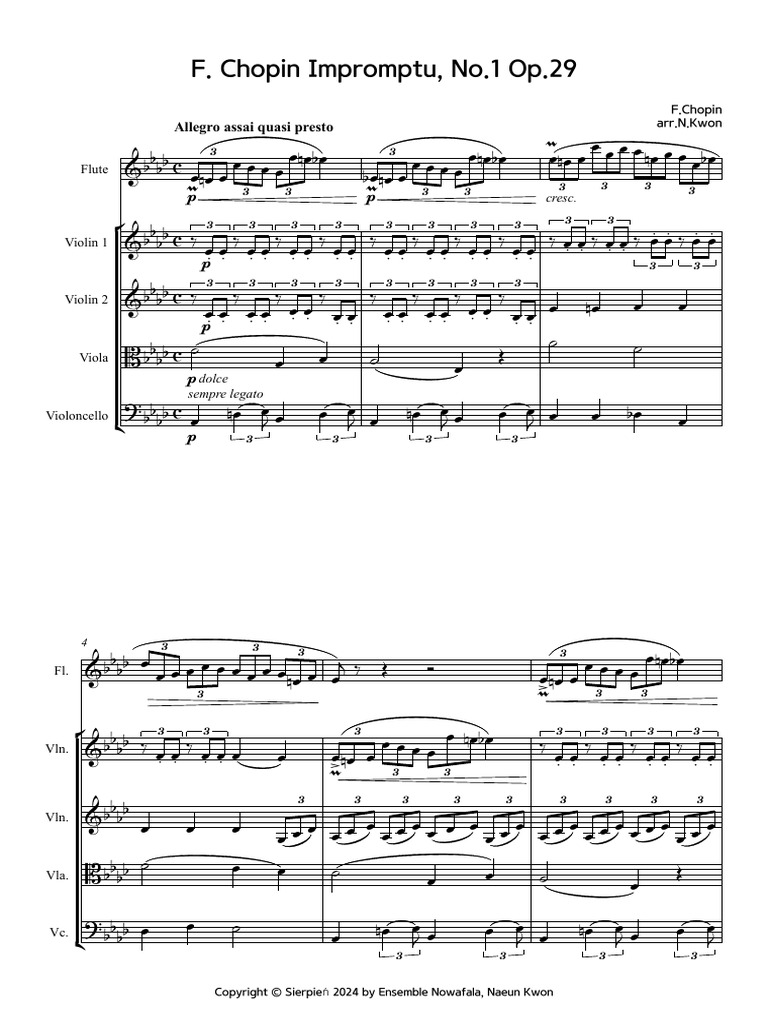 Chopin - Impromptu Op 29 No 1 - Full Score | PDF