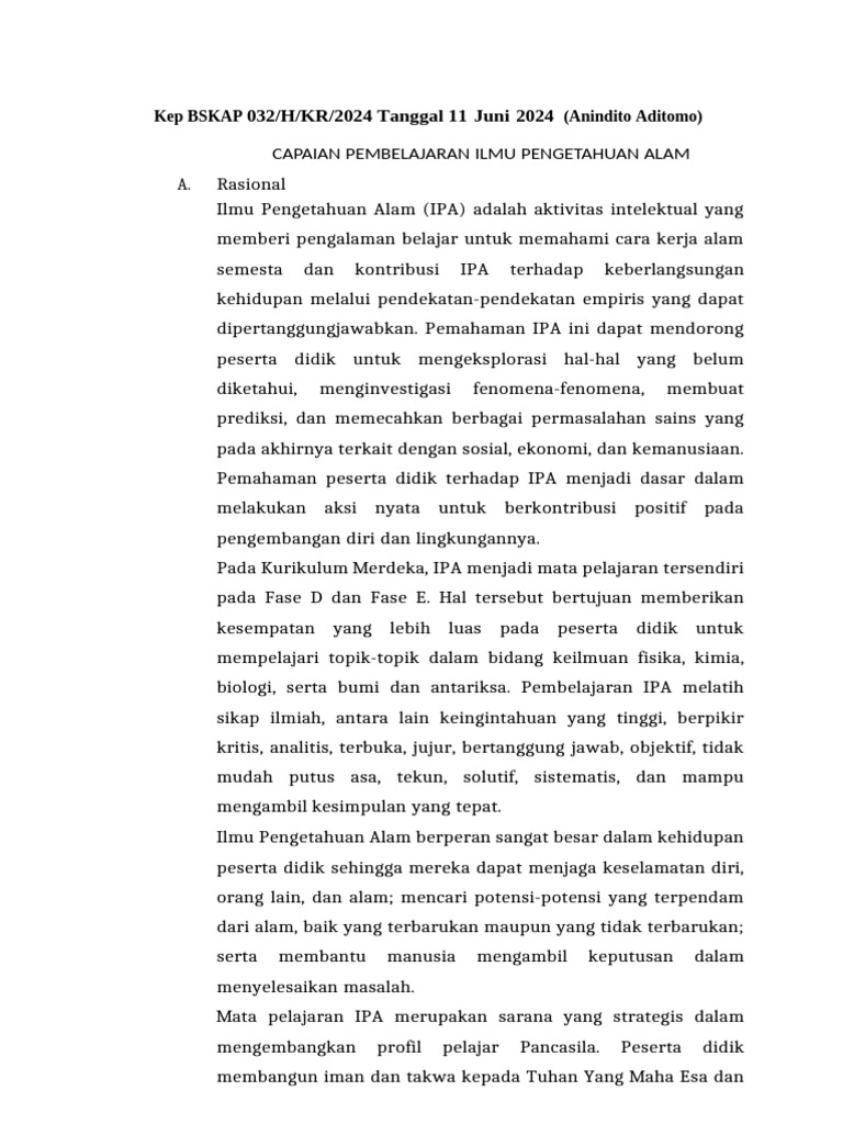 CP Mapel IPA 2024 | PDF