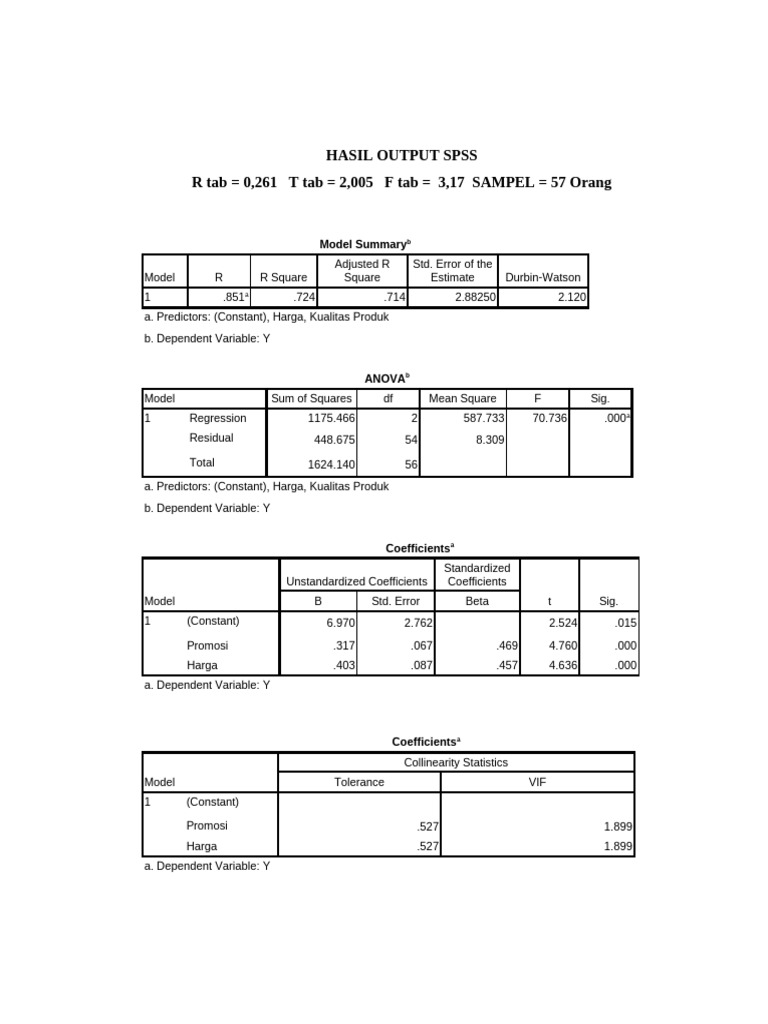 Hasil Output Spss | PDF