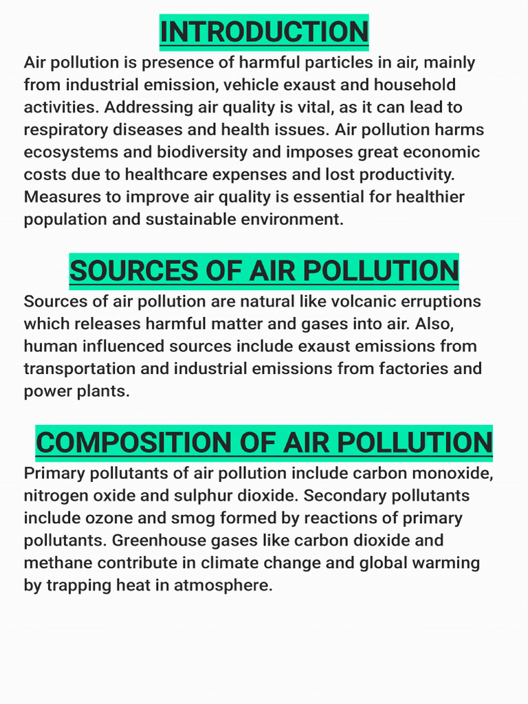 Air Pollution | PDF