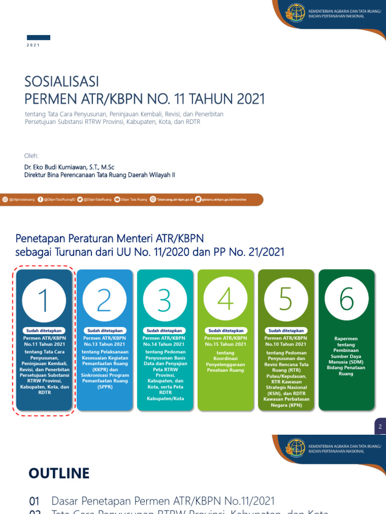 Sosialisasi Permen ATR KBPN No 11 2021 | PDF