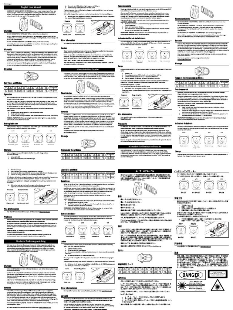 Laser - Drive - 72222 Y11 LED LASER MANUAL R1A2 | PDF