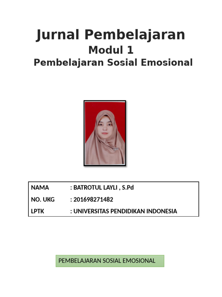 Jurnal Pembelajaran Modul 1 PSE | PDF
