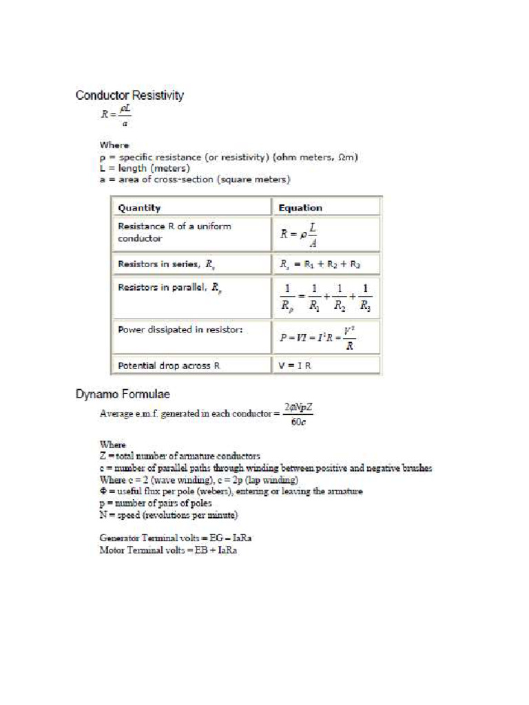 Conductor Resistivity - Description | PDF