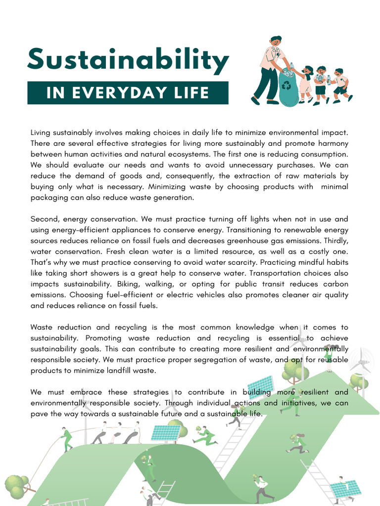 Sustainability in Everyday Life | PDF