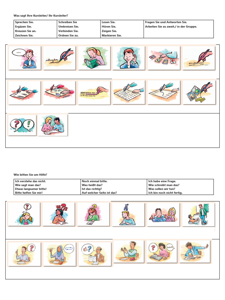 Anweisungen Im Deutschkurs | PDF