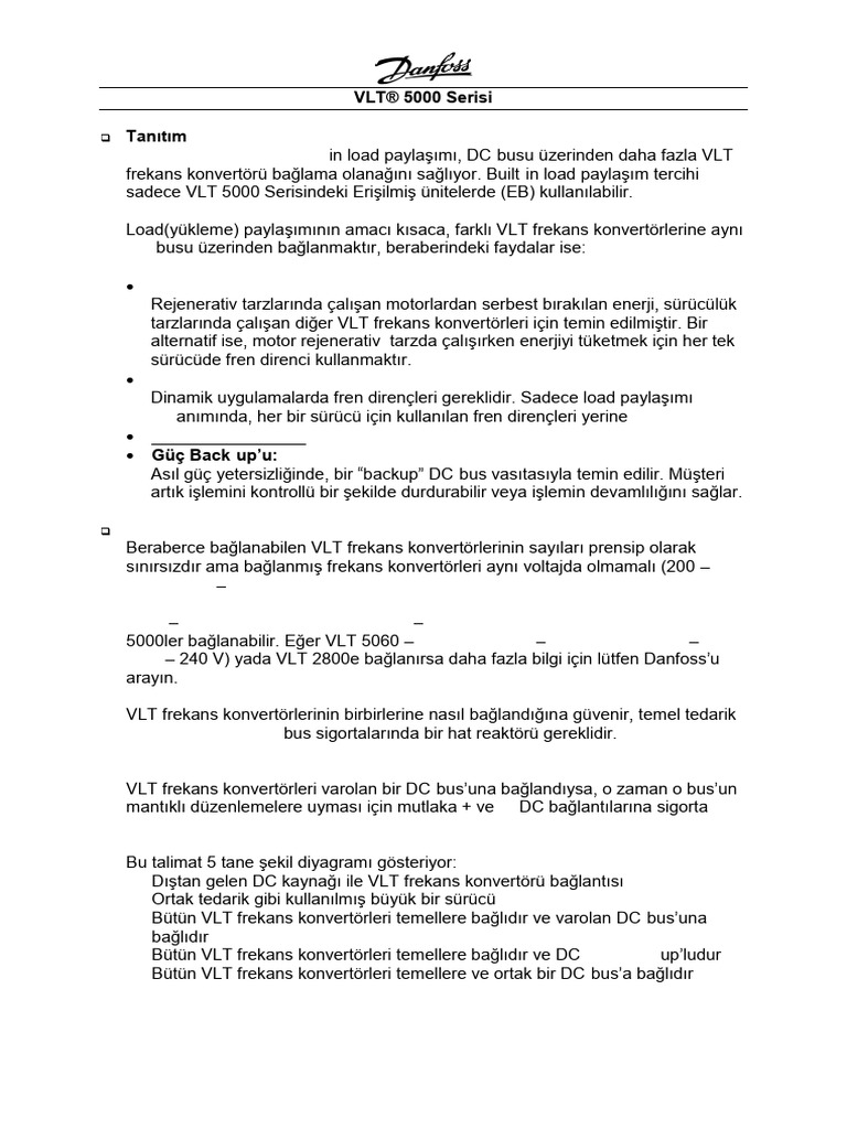 VLT 5000 DC Bara Kullanimi | PDF