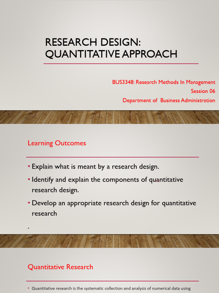 Session 06 Teaching Materials Research Design | PDF | Sampling ...