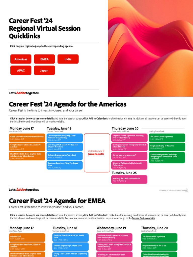 Careerfest 2024 Virtual Sessions | PDF