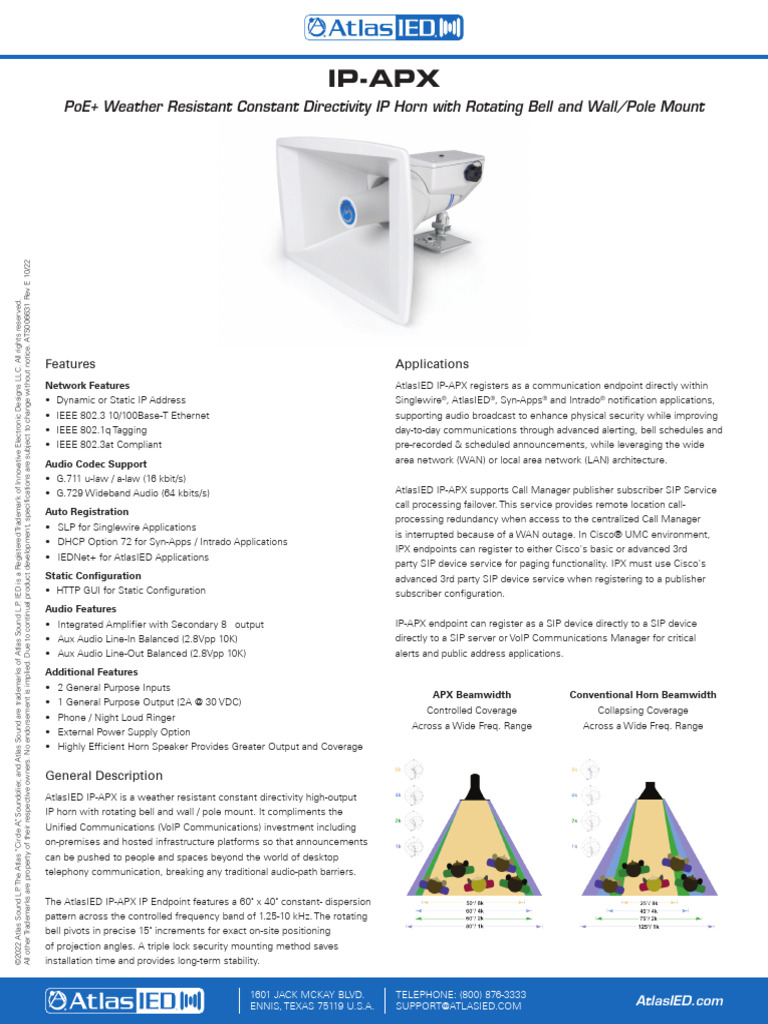 ATS006631E IP APX Datasheet REV E | PDF