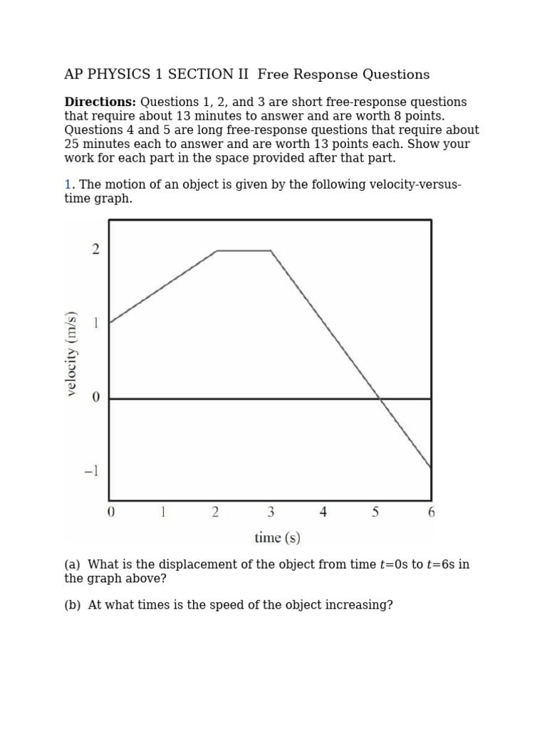 AP PHYSICS 1 Chapter 5 Free Response Questions | PDF