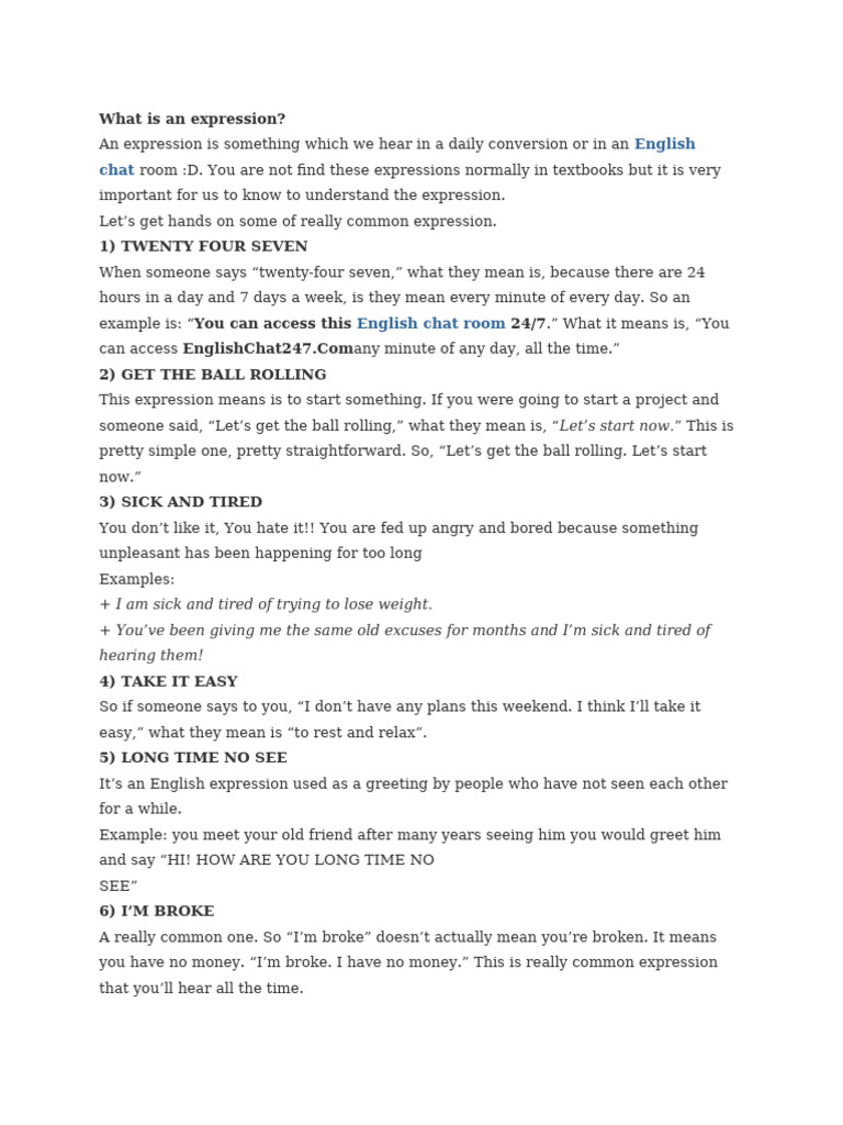 What Is An Expression Pdf