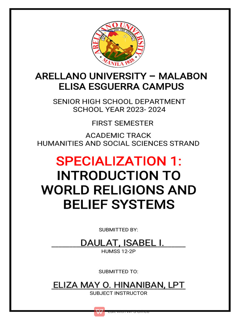 Humss Portfolio Template 2 | PDF | Faith | Cognition