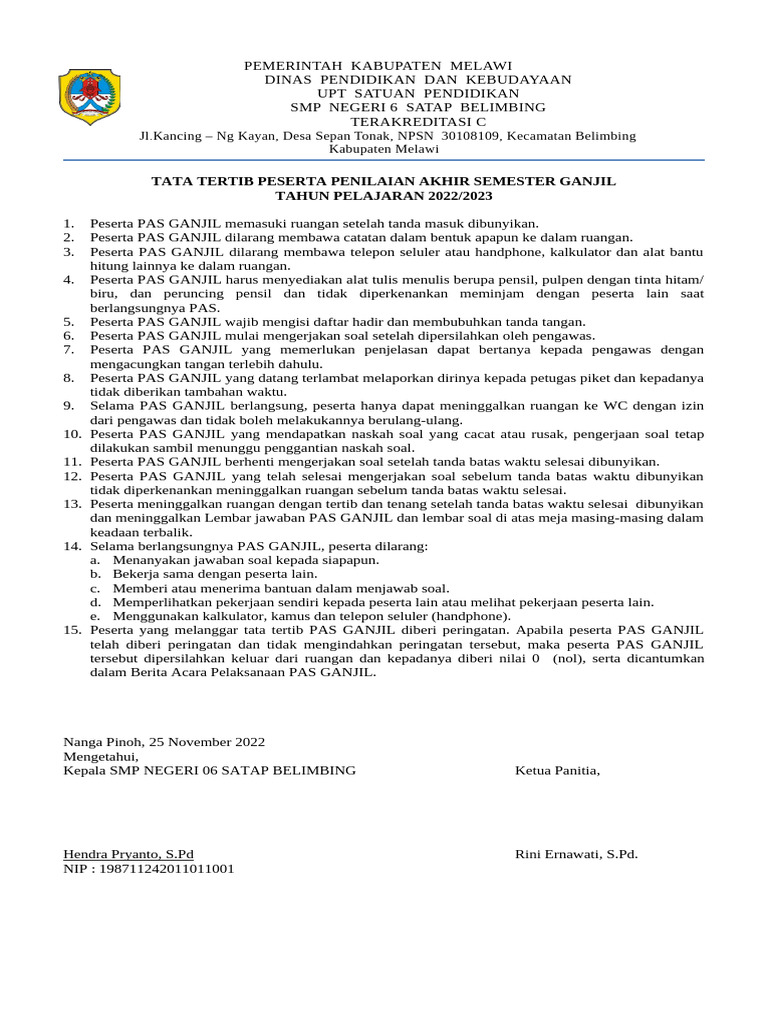 Tatib Pas Ganjil | PDF