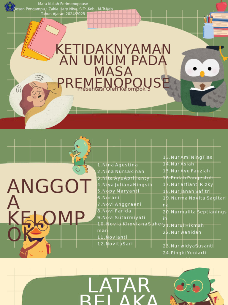 KLP 3 Stikes Bpi - Ketidaknyamanan Perimenopouse | PDF