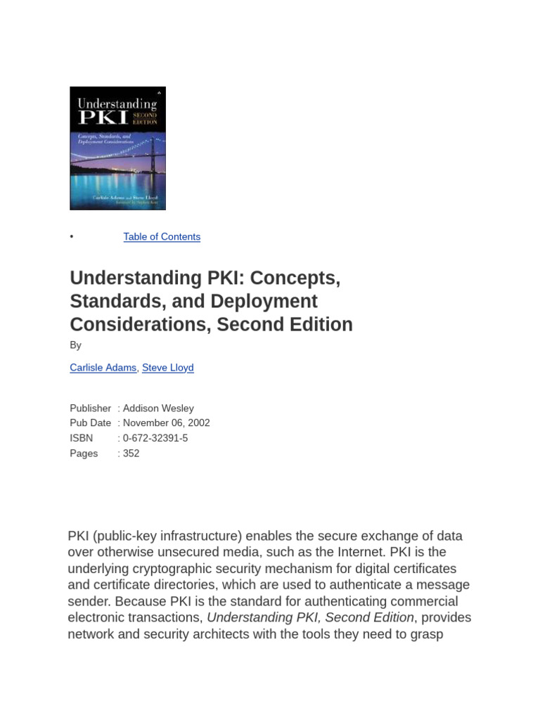 Understanding PKI | PDF