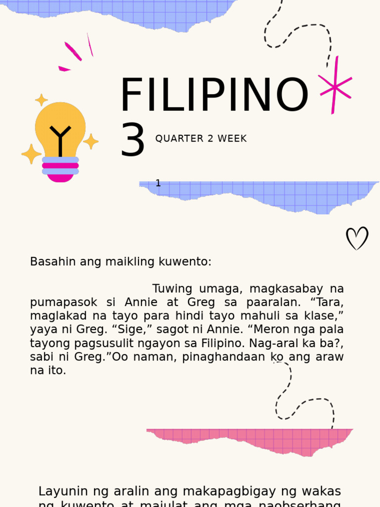 Filipino Q2 WEEK1 | PDF