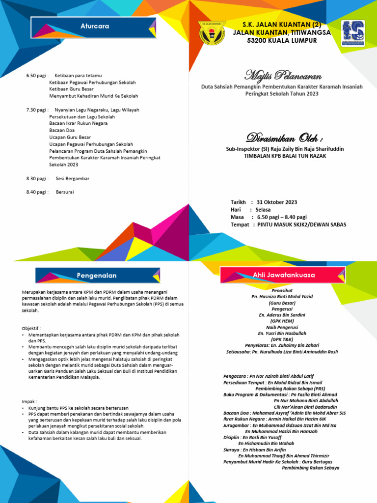 Buku Program Pelancaran Anti Buli, Sekolahku Sejahtera | PDF