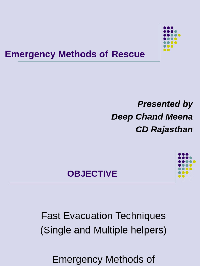 Emergency Method of Rescue | PDF