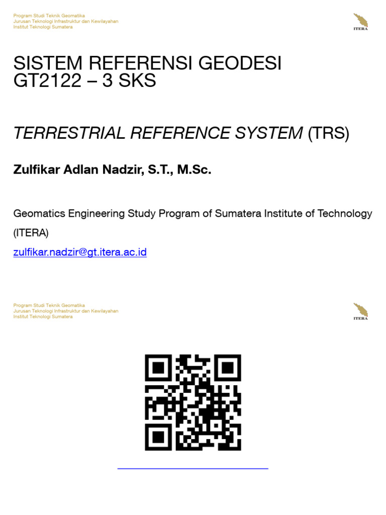 Terrestrial Reference System-1 | PDF