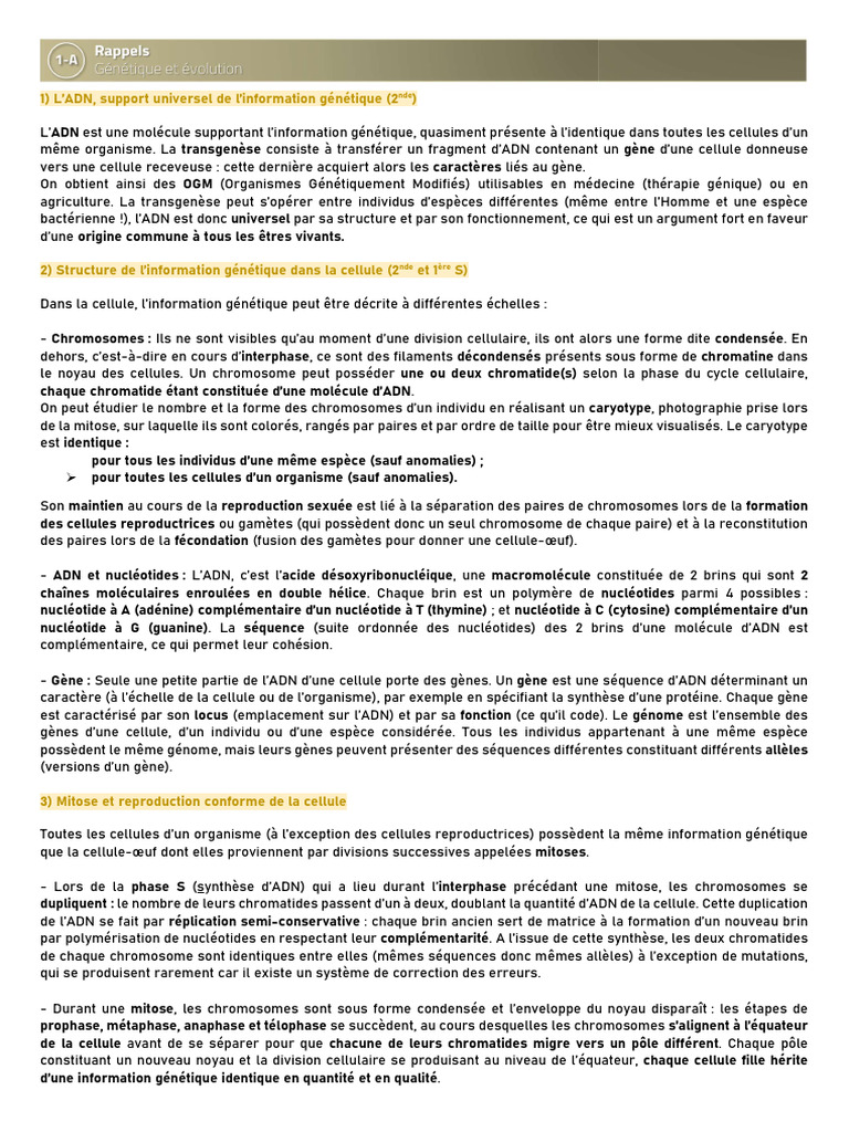 Th1a Prérequis | PDF